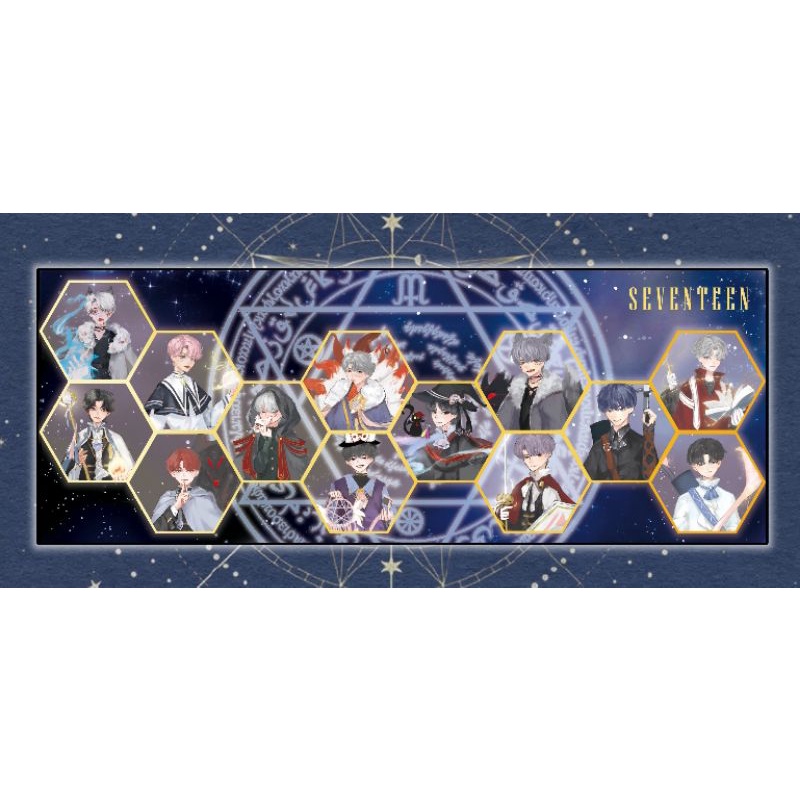 SEVENTEEN Long Mouse Pad/Table Mat/Mouse Map (SVT/Scoups/Jeonghan ...