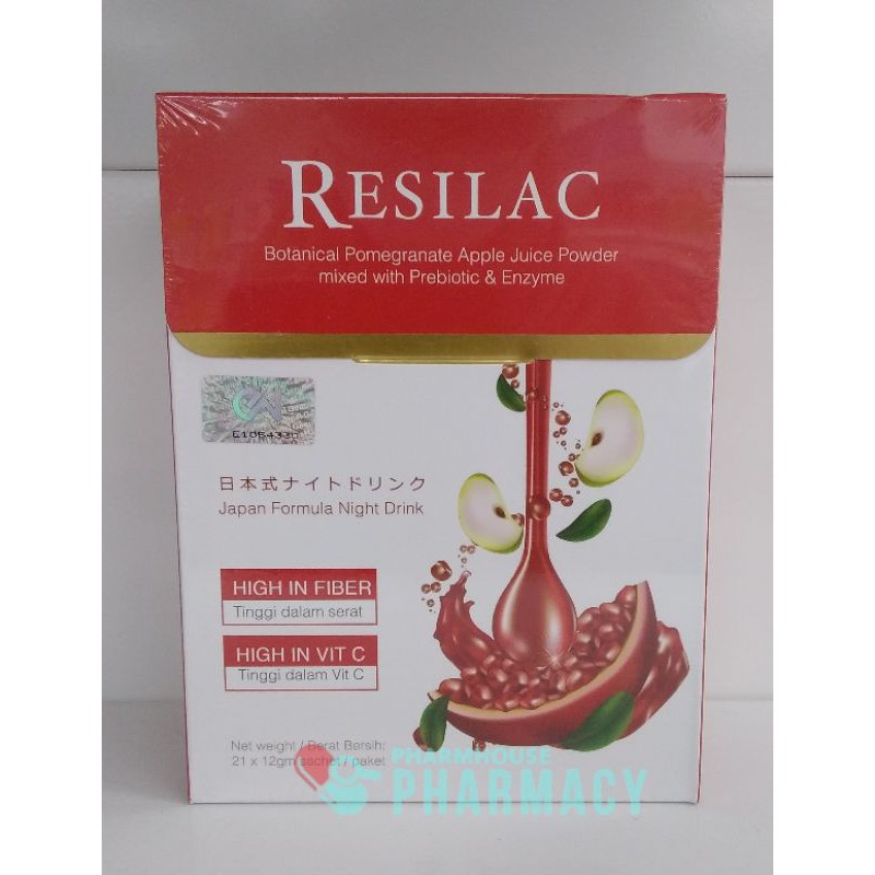 RESILAC BOTANICAL POMEGRANATE APPLE JUICE POWDER (1 / 21 X 12G SACHETS ...