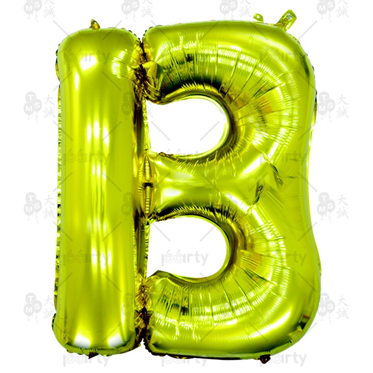 Foil Balloon - 40inch Foil Balloon Alphabet B - Gold 40寸金色数字铝气球套装 Belon ...