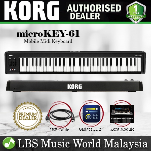 KORG microKEY2 61 USB Powered Keyboard MIDI Keyboard (Micro Key 61 ...