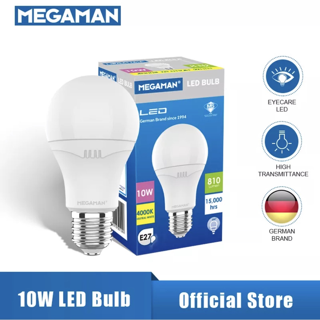 [SIRIM] MEGAMAN LED Bulb 3W 5W 7W 10W 15W Stick Bulb PLC E27 Mentol ...