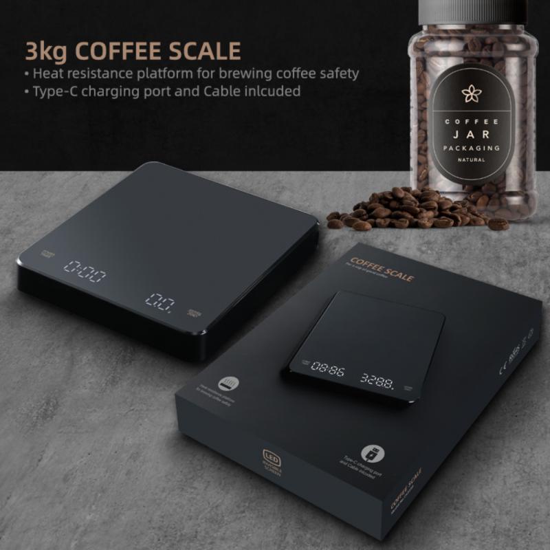 New Black Mirror Basic+ Electronic Scale Built-in Auto Timer Pour Over ...