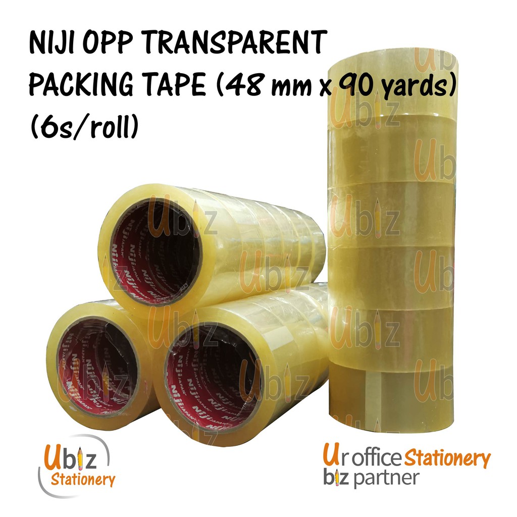 OPP Transparent Packaging Tape (48 mm x 90 yards) (6rolls/pkt) | Shopee ...