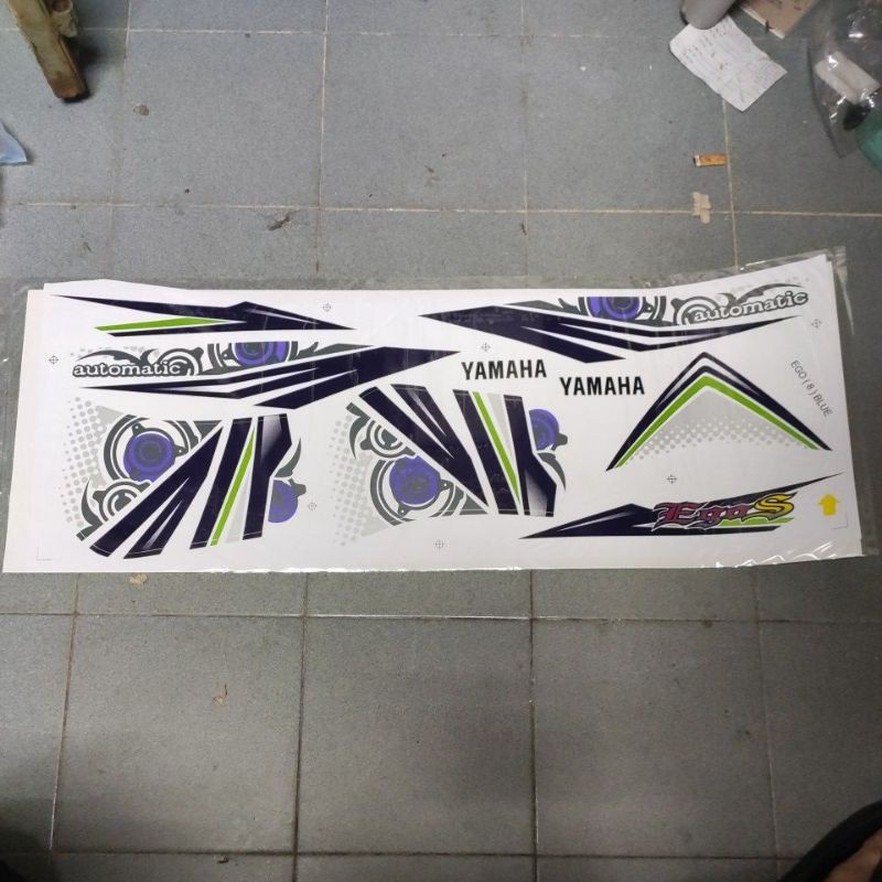 Stiker sticker body stripe cover set yamaha ego s egos (8) black red megenta sticker | Shopee ...