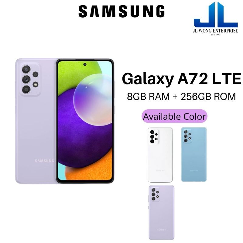 Samsung Galaxy A72 LTE (Blue, Violet, White) 8GB RAM + 256GB ROM ...