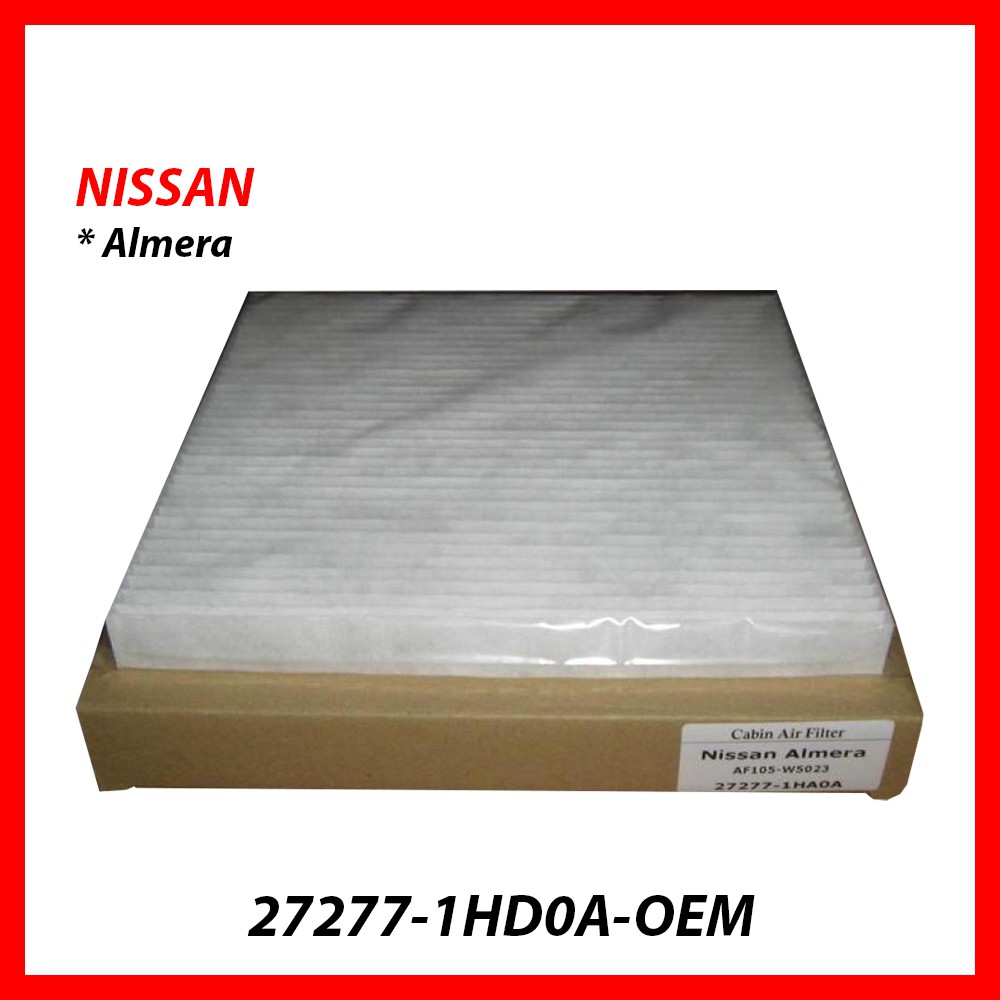 OEM Cabin Filter Air Cond - Nissan Almera (27277-1HD0A-OEM) | Shopee ...