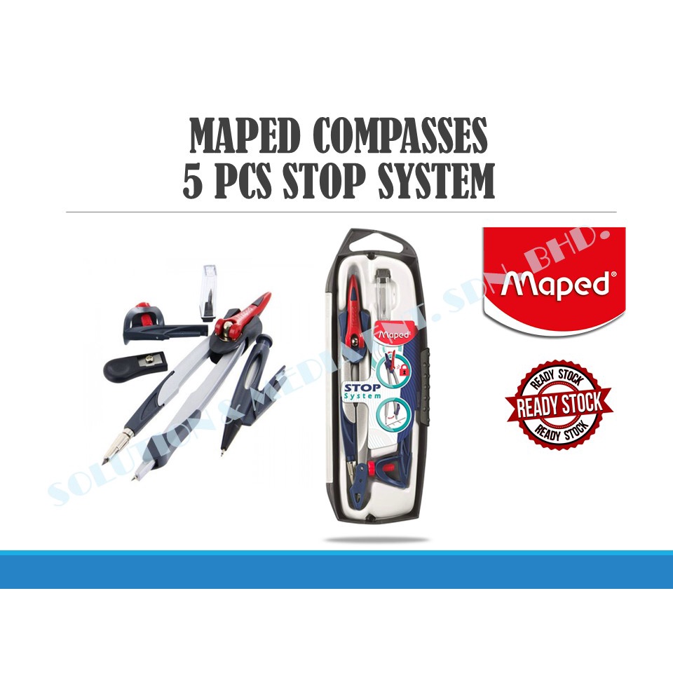 Maped Stop System Geometry Compass 5 Piece Set ORIGINAL & READY STOCK ...
