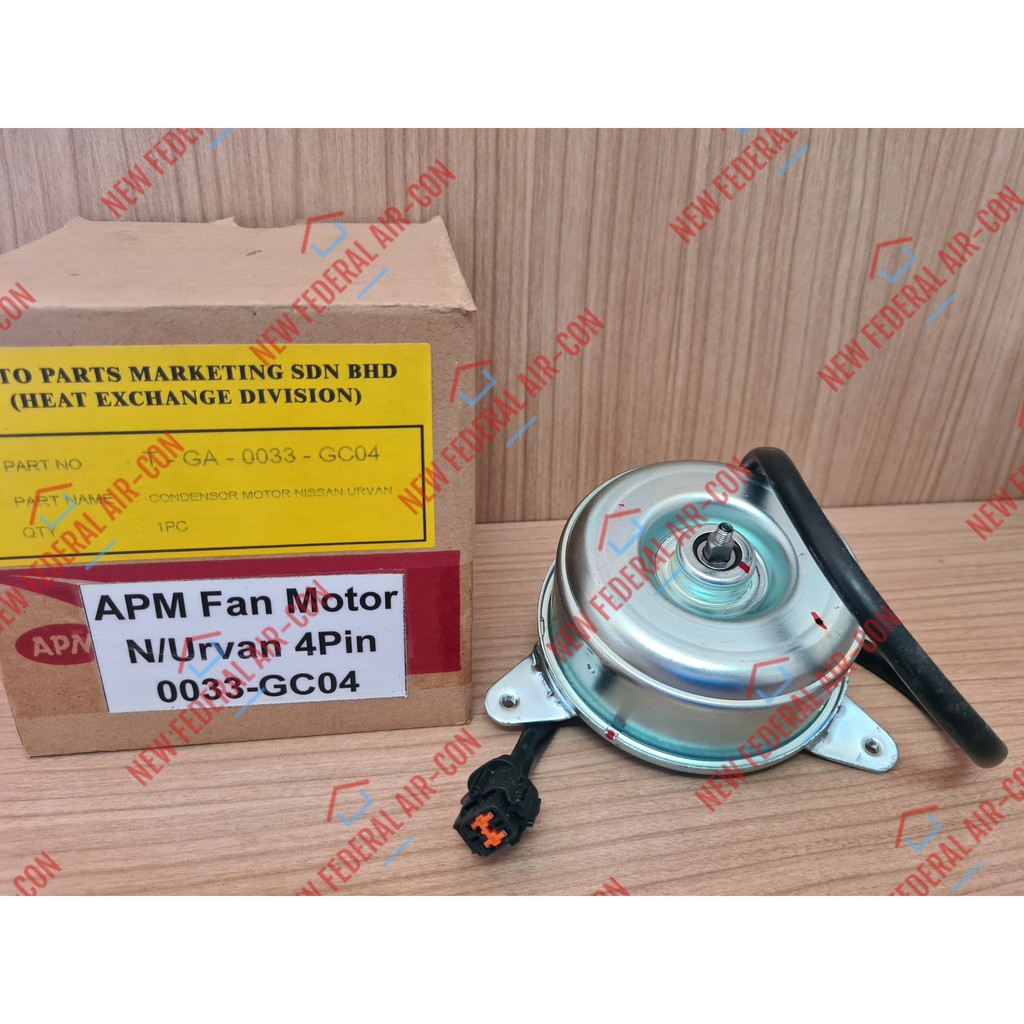 100% ORIGINAL APM BRAND NISSAN URVAN YEAR 2008 E25 4PIN RADIATOR FAN MOTOR - 0033-GC04 | Shopee ...