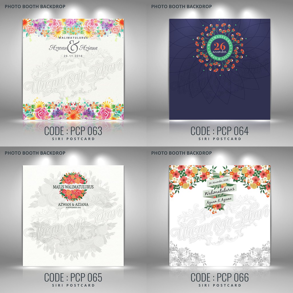 Photobooth Backdrop / Backdrop Tarpaulin Saiz 5x5ft, 6x6ft, 7x7ft ...