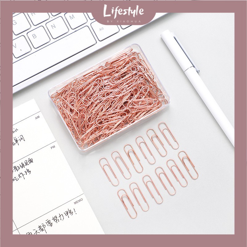 Paper Clip 10pcs Rose Gold Paper Clips Paperclip Bookmark Stationery ...