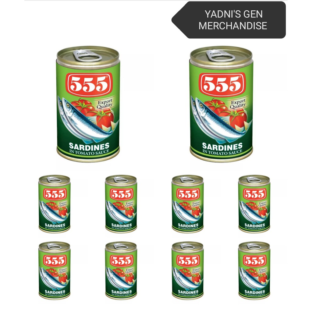 555 Sardines in Tomatoe Sauce ( 10 cans x 155 grams ) | Shopee Malaysia