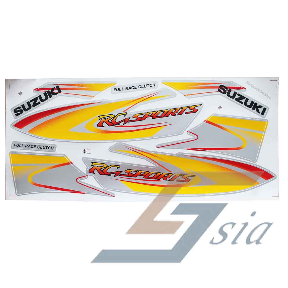 Suzuki RG Sport (6) Body Stripes S619 (Silver) | Shopee Malaysia