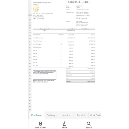 [ALL SET COMPLETE] Excel Template Quotation, Purchase Order, Invoice ...