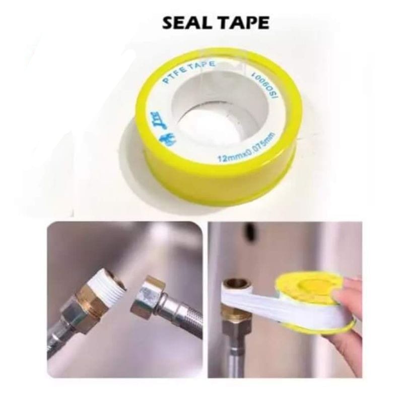 Green Cover PTFE Thread Seal Tape Water Plumber Teflon Tape Sink Bib ...