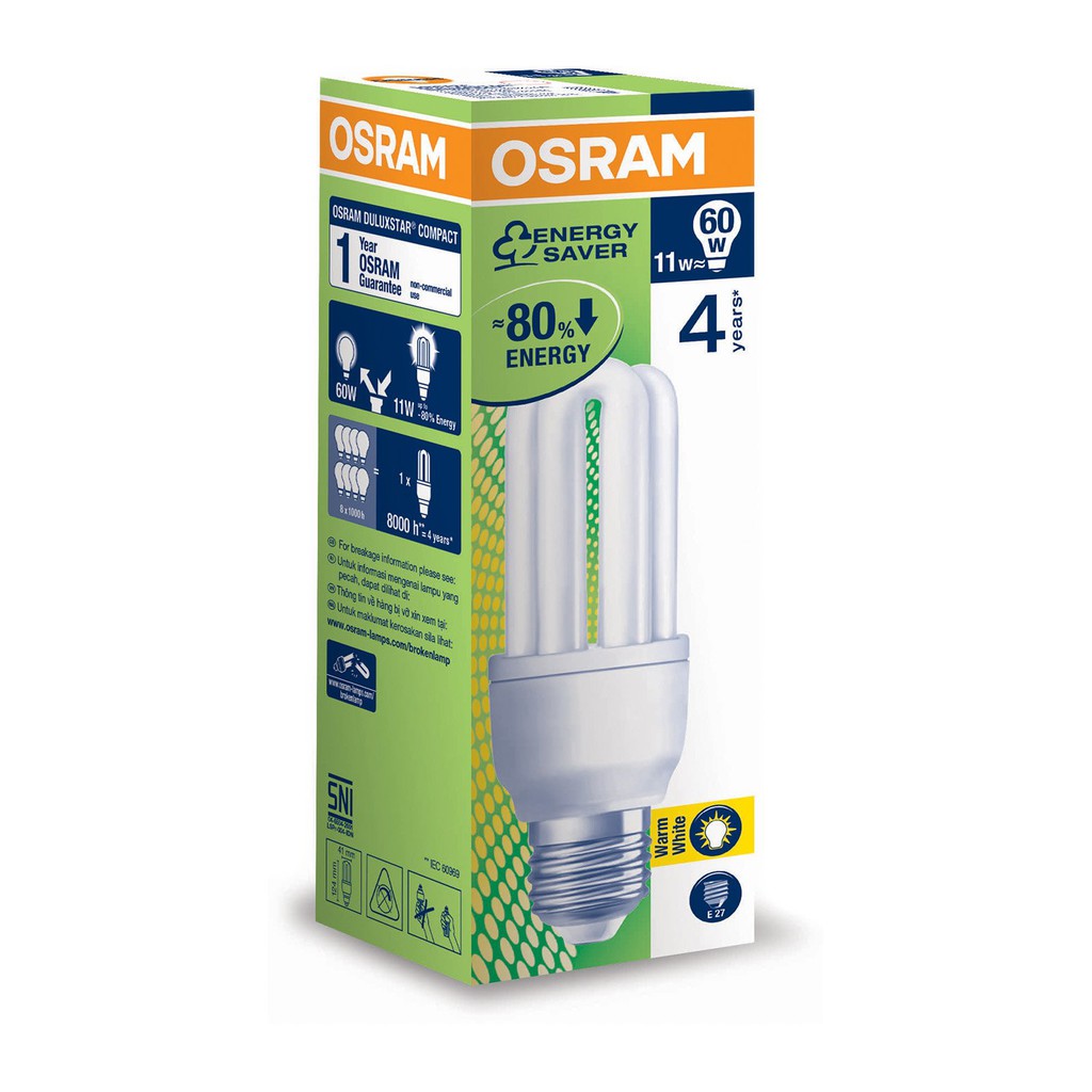 Osram Duluxstar Compact E27 11w Bulb 827 | Shopee Malaysia