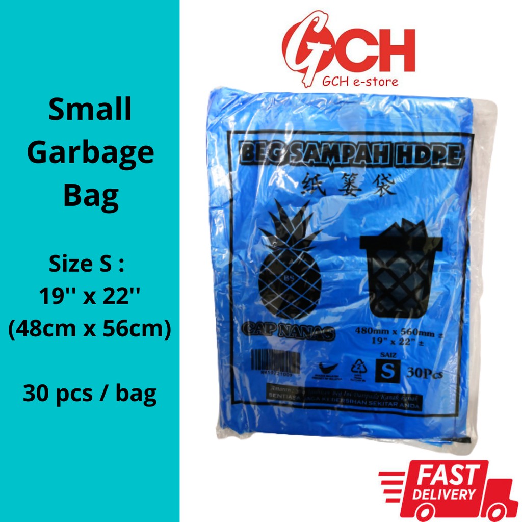 Blue Small Garbage Bag / Small Rubbish Bag / Plastik Beg Sampah Biru 19 ...