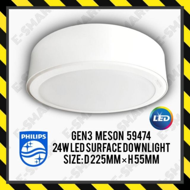 Meson 59474 Philips 24w 9'' LED Surface Downlight *New Arrival *Lampu ...