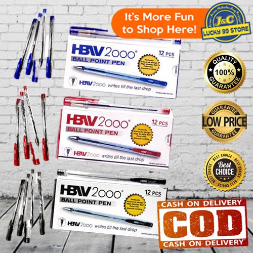 HBW 2000 Ballpen Fine Ball Point Pen 1 Dozen or 12 pcs | Shopee Malaysia