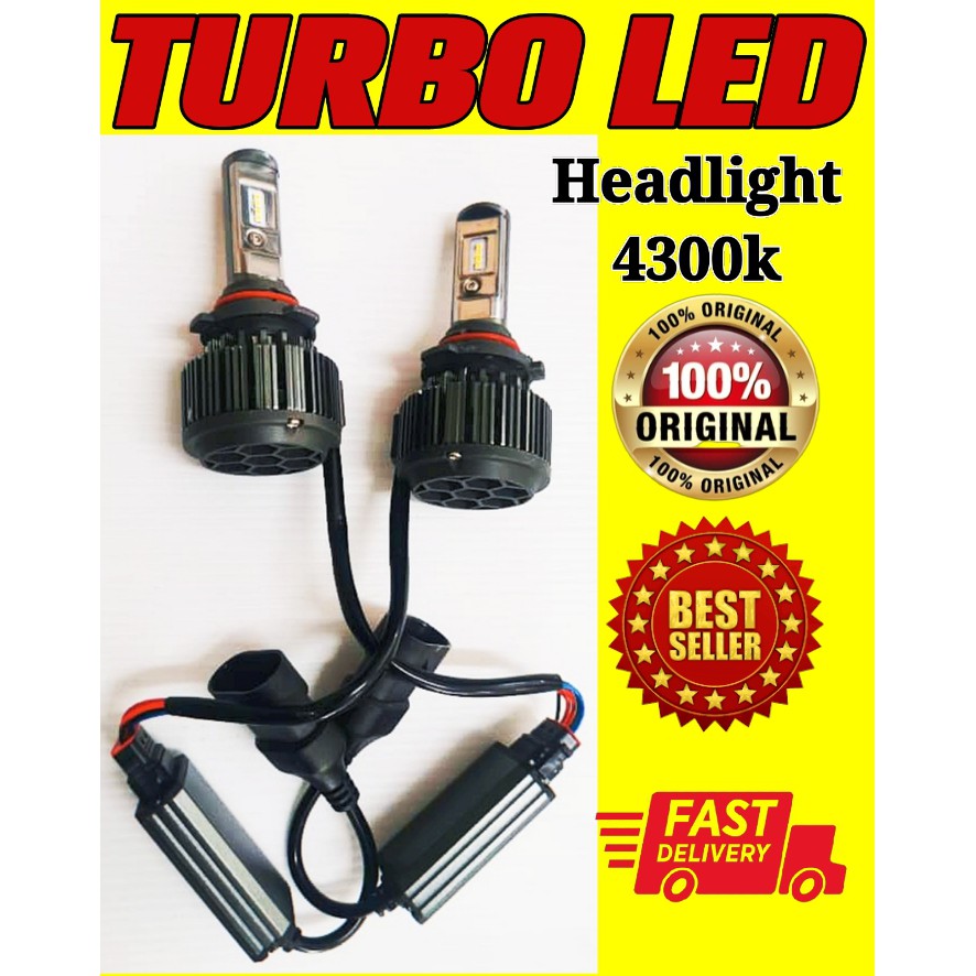 [Quality Upgrade] Trubo LED 4300K Car Headlight Auto LED Fog Lamp H4 H7 ...