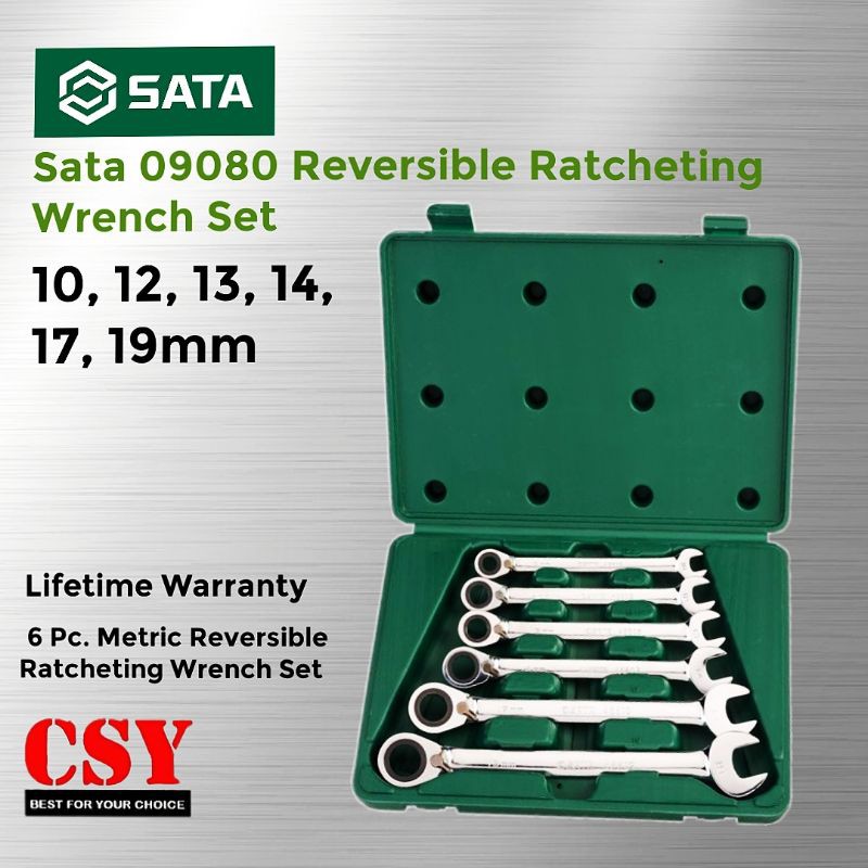 SATA 09080 Reversible Ratcheting Wrench Set | Shopee Malaysia