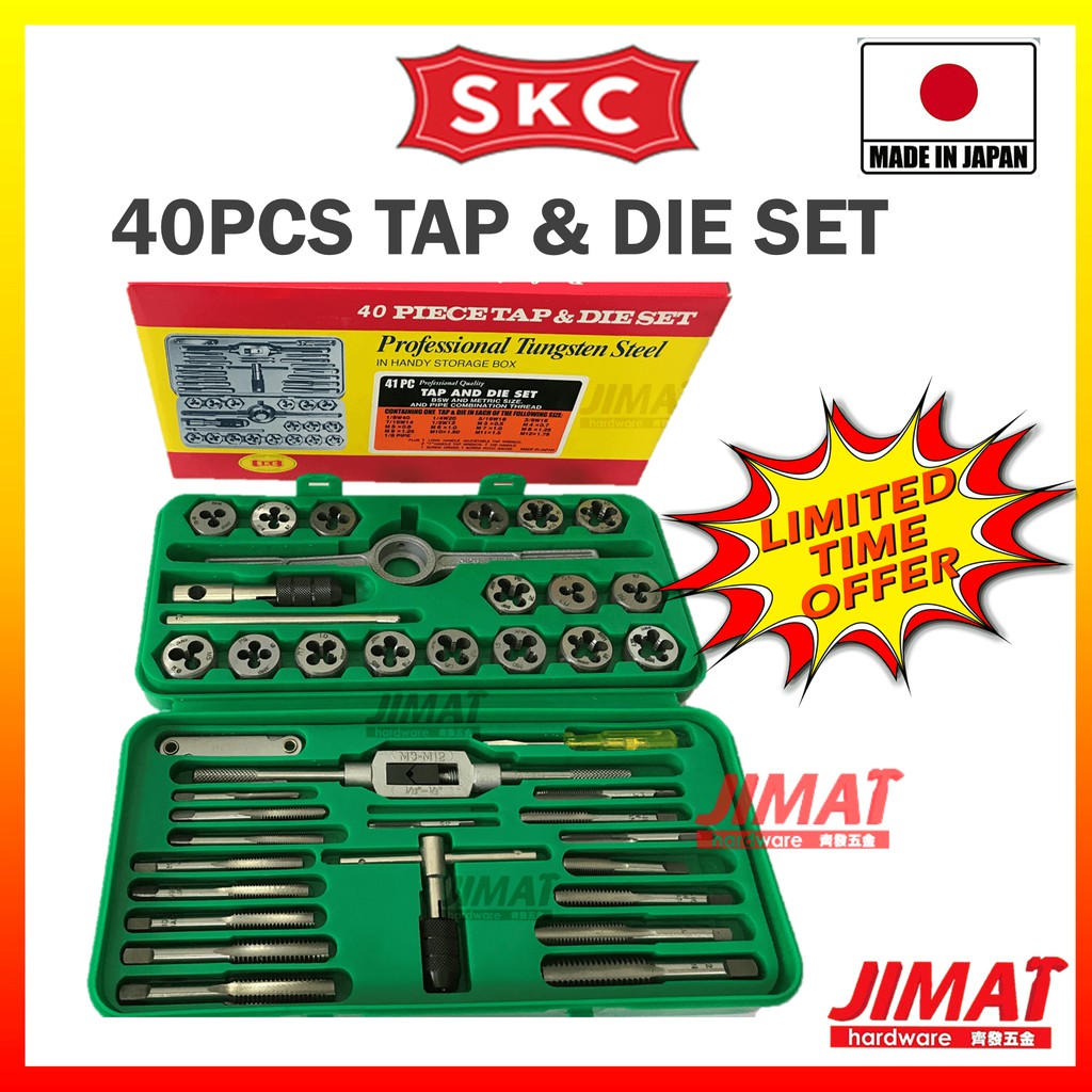 SKC 40PCS METRIC SIZE TAP & DIES SET ALAT BUAT TRIP SCREW MADE IN JAPAN | Shopee Malaysia