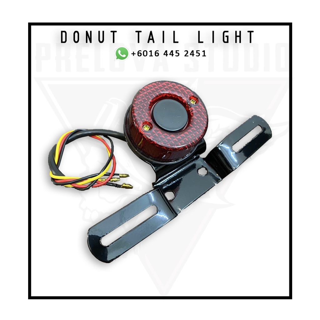 ( READY STOCK ) Motorcycle Donut Tail Light Café Racer Brat Tracker ...
