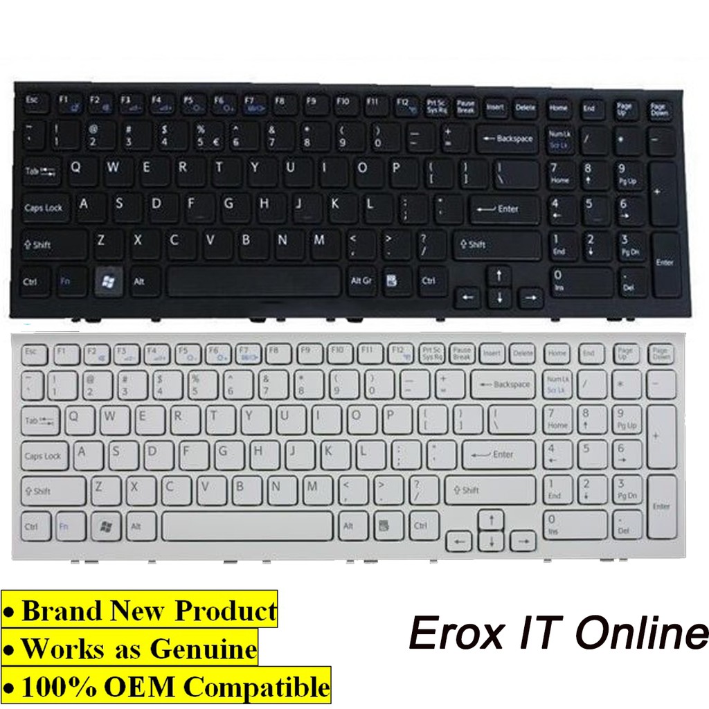 Sony Vaio VPCEH VPC-EH for Sony Vaio PCG-71811L EH Laptop Keyboard Black & White | Shopee Malaysia