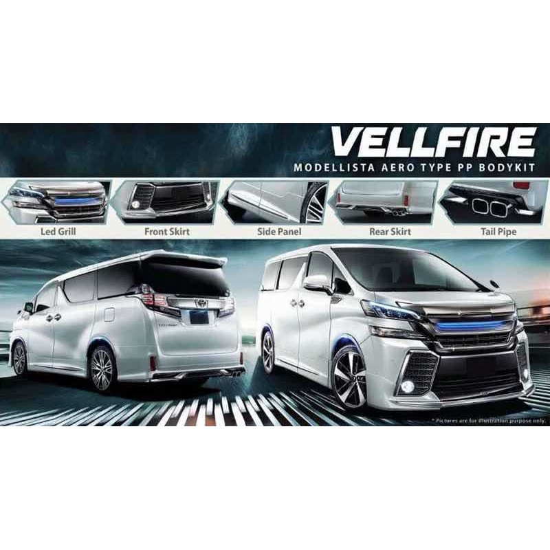 TOYOTA VELLFIRE 2015 ( MODELISTA - AERO ) BODYKITS WITH 2K COLOR PAINT ...