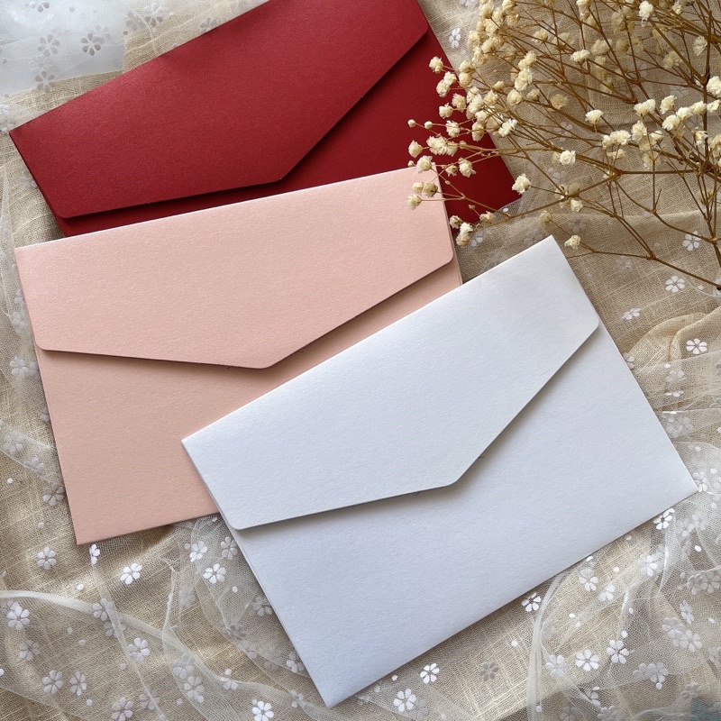 A5 Envelope 250gsm Pearl Paper Envelope Wedding Invitation 西式珠光纸信封 结婚请柬 ...