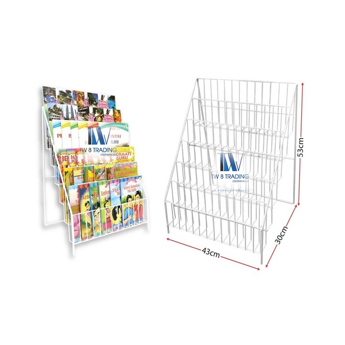 Mini 6 Tier Book Rack Book Organizer / Display Rack / Rack Besi ...