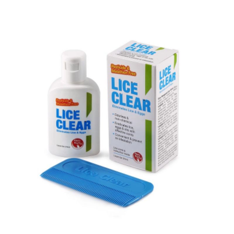 Ubat Kutu Rambut Kanak-kanak Lice Clear Percuma Sikat 60ML | Shopee ...