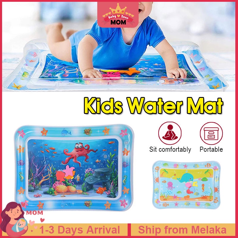 Baby Water Mat Inflatable Cushion Playmat Infant Toddler Water Play Mat ...