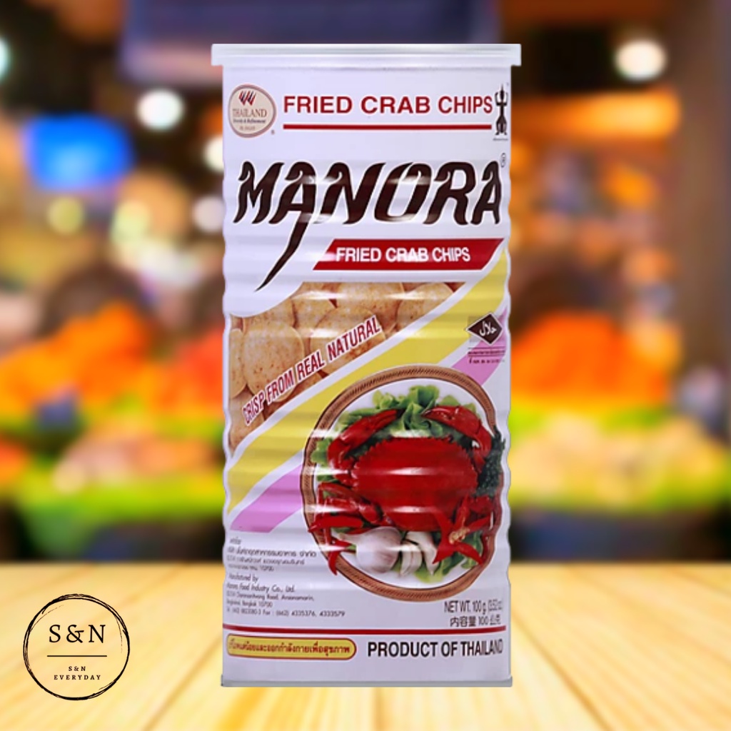 THAILAND MANORA FRIED CRAB CHIPS 90g [HALAL] / 泰国浓味蟹饼 / MANORA THAI ...