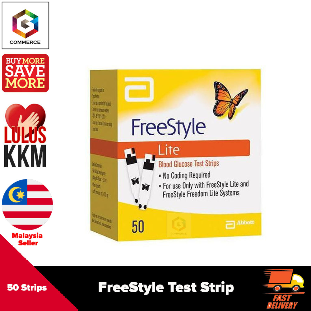 FreeStyle Lite Glucose Strip / Glucometer Blood Glucose Meter | Shopee ...