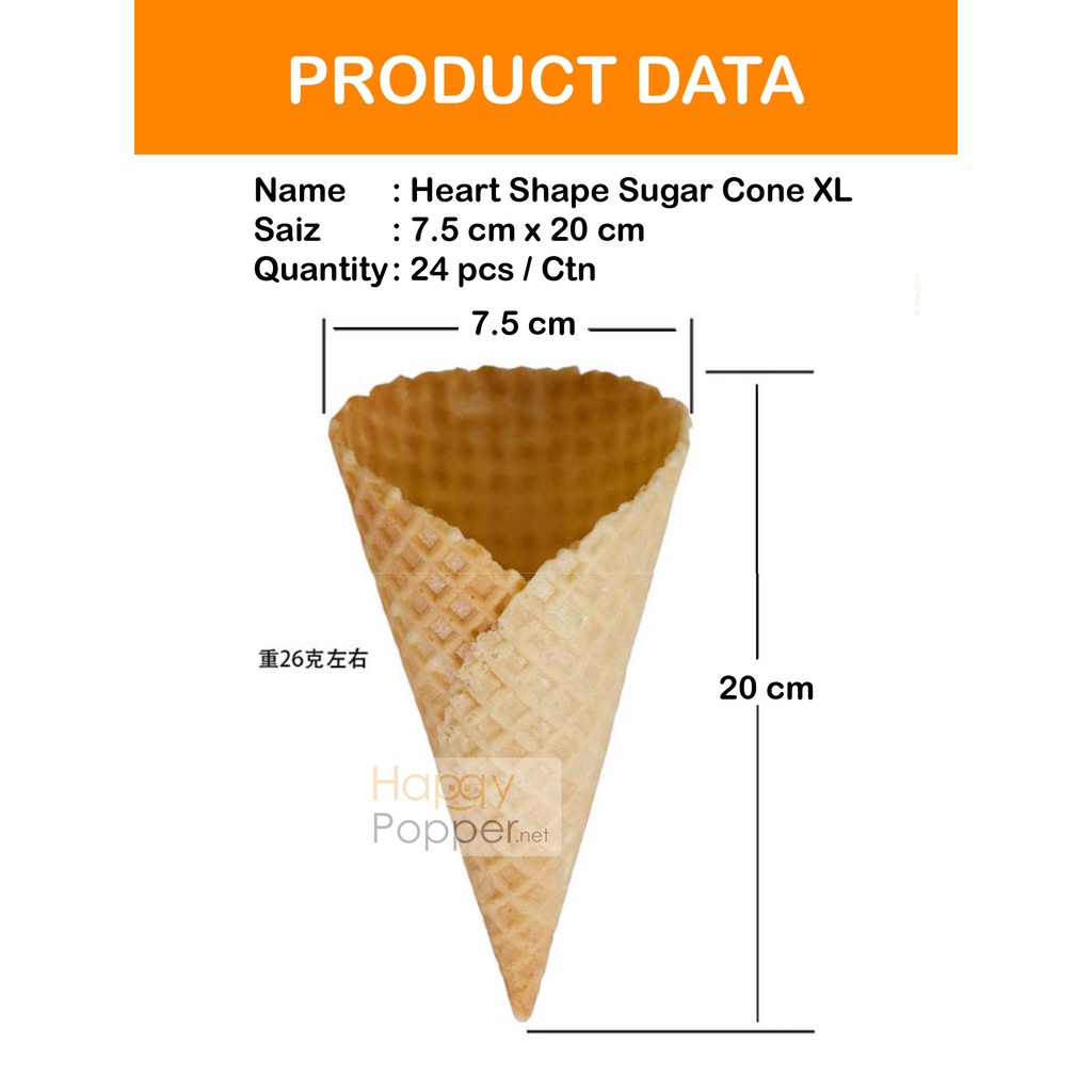 Happypopper Aiskrim Kon Big Sugar Crispy Ice Cream McDonald Bowl Heart ...