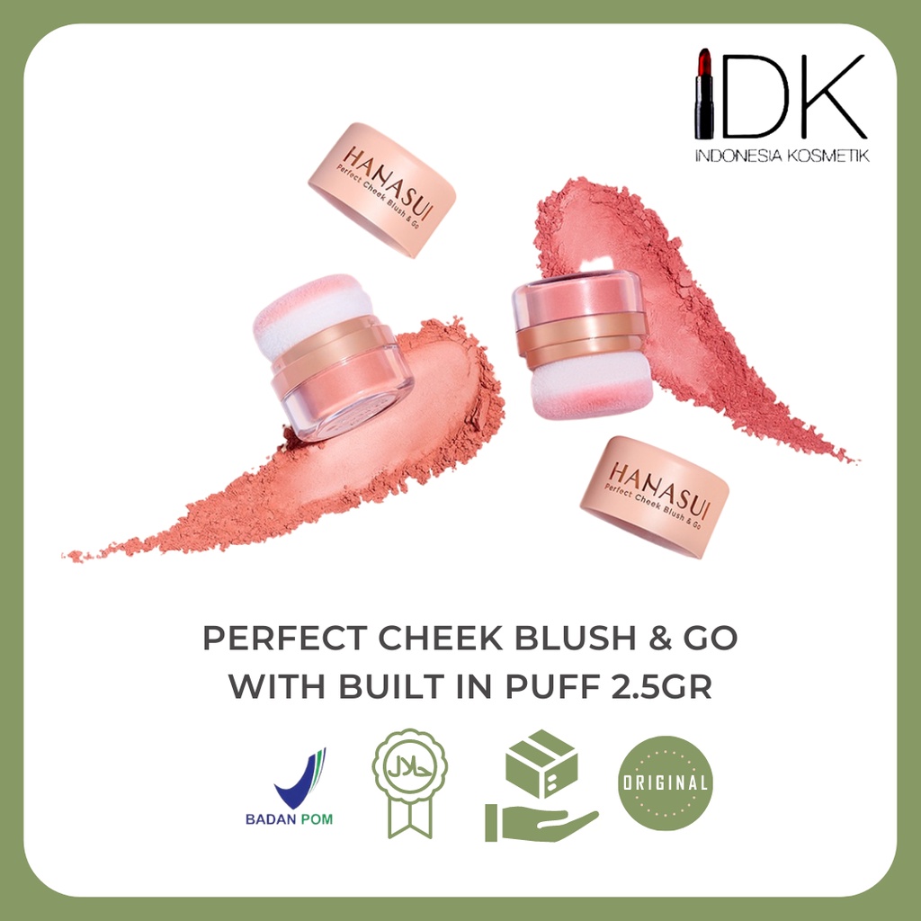Hanasui Perfect Cheek Blush & Go With Built in Puff 2.5g | Shopee Malaysia