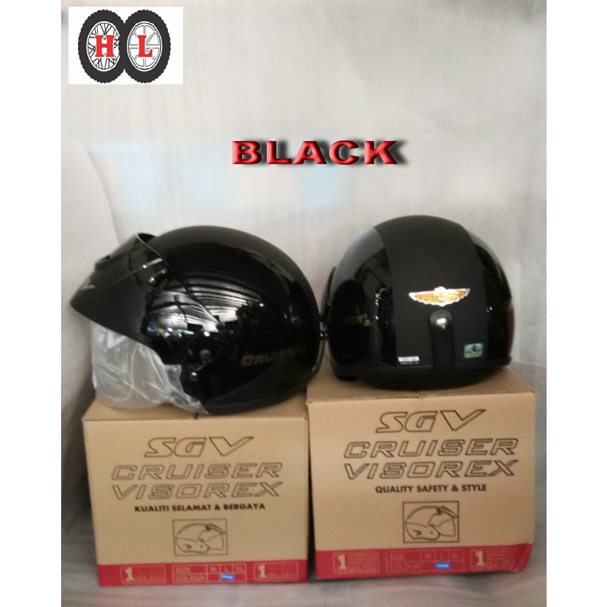 SGV CRUISER VISOREX HELMET (Helmet Sgv Cruiser 2 Original)- Topi ...