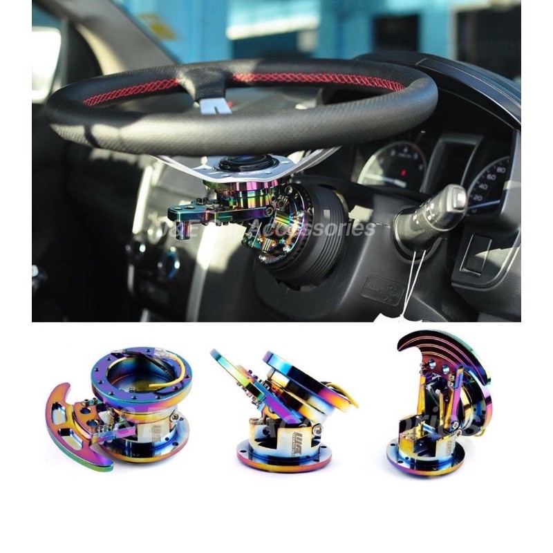 QUICK RELEASE STEERING WORKS BELL HIGH QUALITY Steering Wheel Quick ...