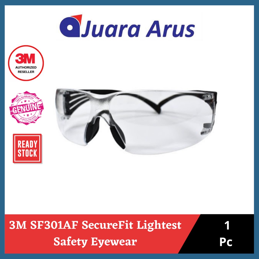 3M SF301AF SecureFit Lightest Safety Eyewear Anti Fog | Shopee Malaysia