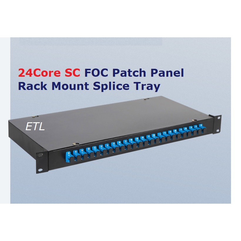 12 & 24 port Fiber Optic Patch Panel Rack Mount Tray c/w SC/UPC ...
