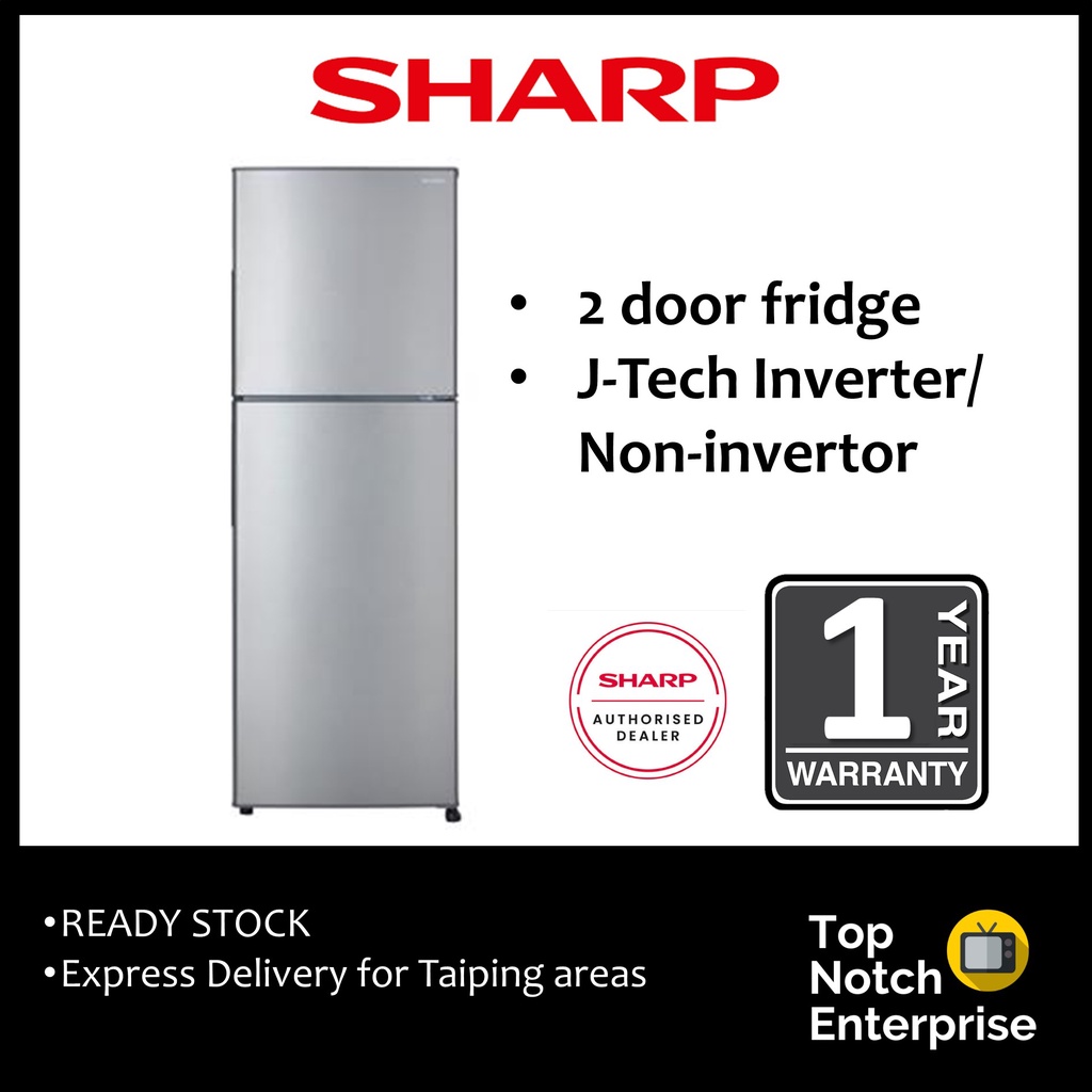 SHARP 280L J-TECH INVERTER/NON INVERTER 2 Door Refrigerator Peti Sejuk ...