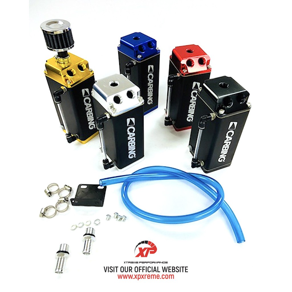 CABRING SQUARE oil catch tank pipe size OD 10mm with filter BLUE model ...
