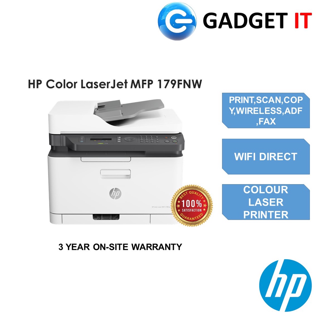 HP COLOR LASERJET MFP 179FNW MULTIFUNCTION ALL-IN-ONE NETWORK PRINTER ...