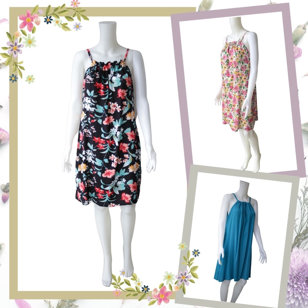 Callie Sexy Summer Dress Duster Daster Pambahay with 1 Pocket - Challis ...