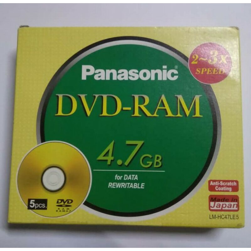 Panasonic DVD-RAM 4.7GB 2-3x speed~Anti Scrath~ | Shopee Malaysia