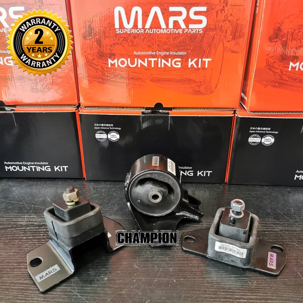 MARS ENGINE MOUNTING FULL SET THAILAND GENUINE - PERODUA KEMBARA 1.3 / KEMBARA DVVT , AUTO ...
