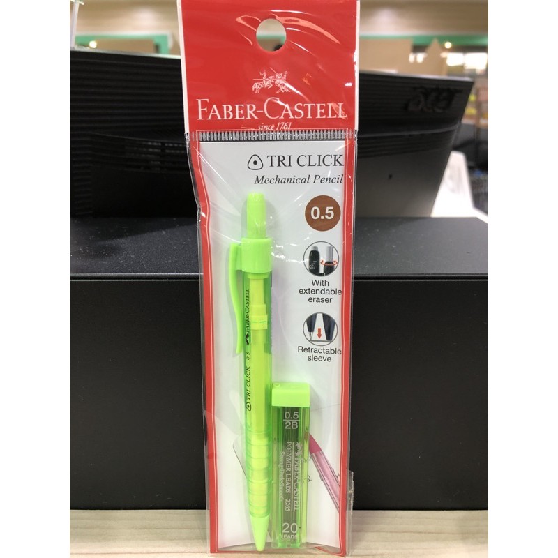 Green Faber-Castell Tri Click Mechanical Pencil 0.5 | Shopee Malaysia