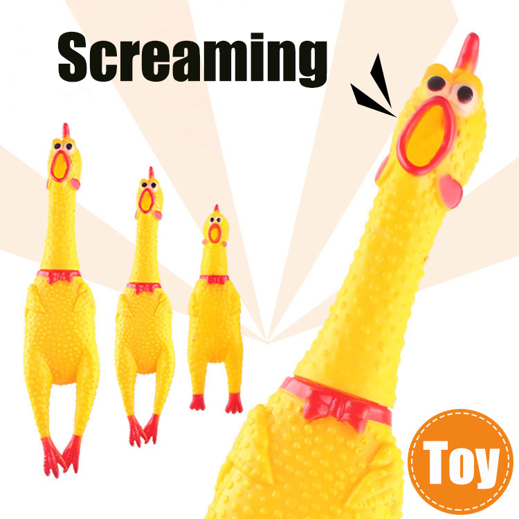 Funny Easter Squeeze Screaming Mini Rubber Chicken Toys Sound Toy for ...