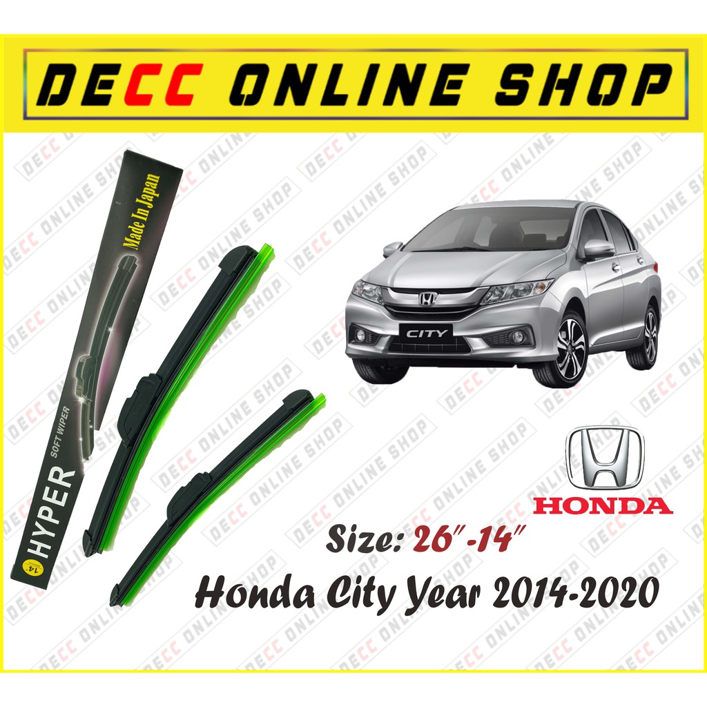 Honda City 2014-2020🚘 Hyper Soft Wiper [ 26"-14" ] 🔥1Set 🔥 | Shopee Malaysia