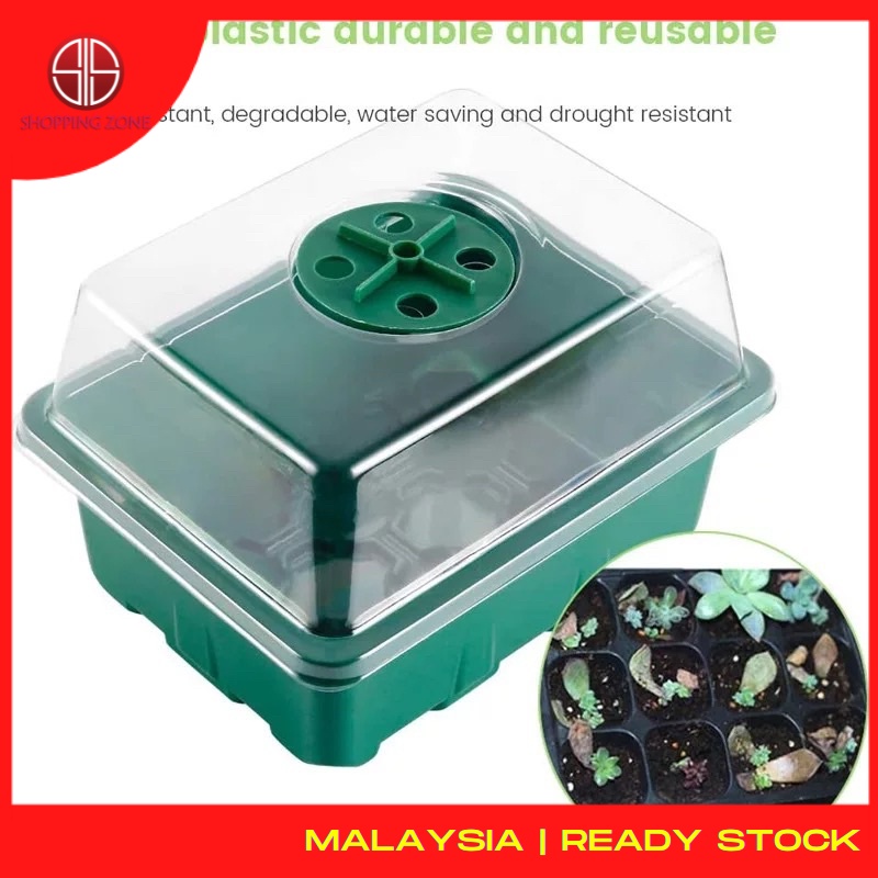 TRAY SEMAIAN/SEEDLINGS TRAY 12 LUBANG BERTUTUP DAN MEMPUNYAI KAWALAN ...